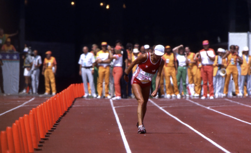 The marathon runner they tried to tackle out of the race, for being a ...