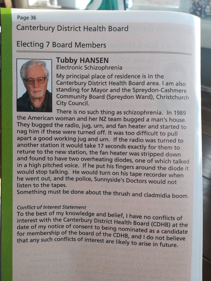 Tubby Hansen’s voting booklet blurbs are precious works of art | The ...